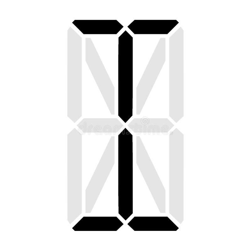 Simple Illustration of Digital Letter or Symbol Electronic Figure of ...