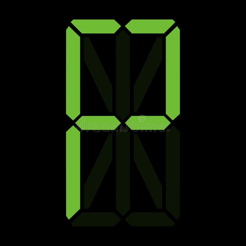 Simple Illustration of Digital Letter or Symbol Electronic Figure of ...