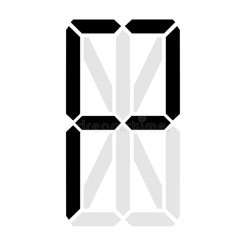 Simple Illustration of Digital Letter or Symbol Electronic Figure of ...