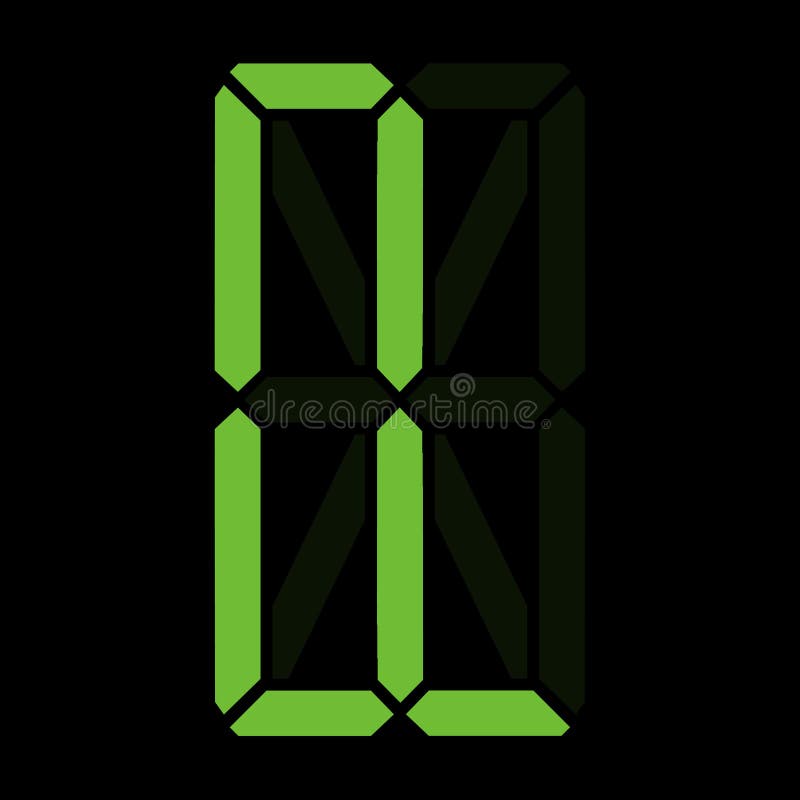 Simple Illustration of Digital Letter or Symbol Electronic Figure of ...