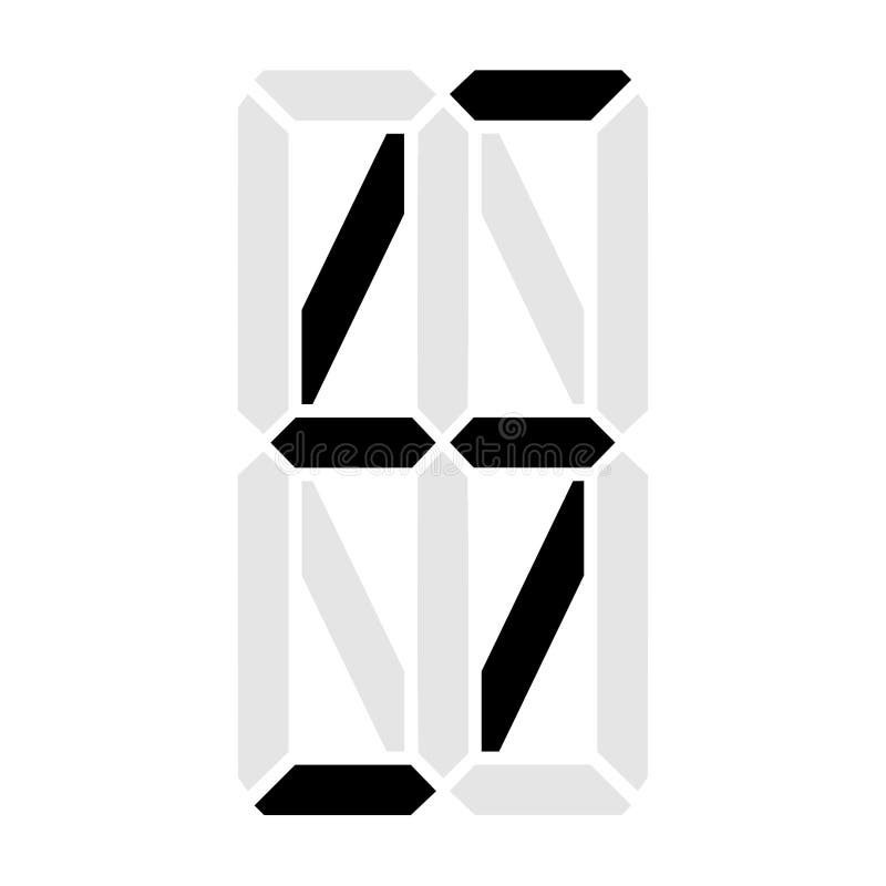 Simple Illustration of Digital Letter or Symbol Electronic Figure of ...
