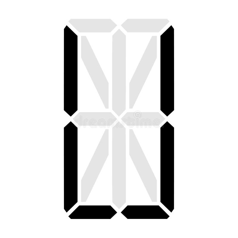 Simple Illustration of Digital Letter or Symbol Electronic Figure of ...