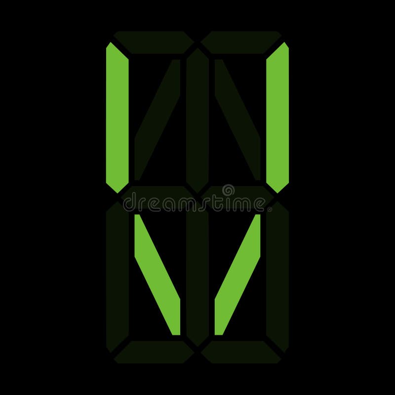 Simple Illustration of Digital Letter or Symbol Electronic Figure of ...