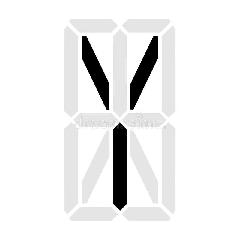 Simple Illustration of Digital Letter or Symbol Electronic Figure of ...