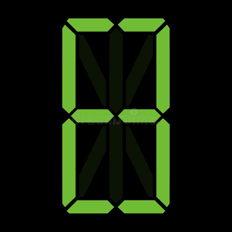 Simple Illustration of Digital Number. Electronic Figure of Number ...