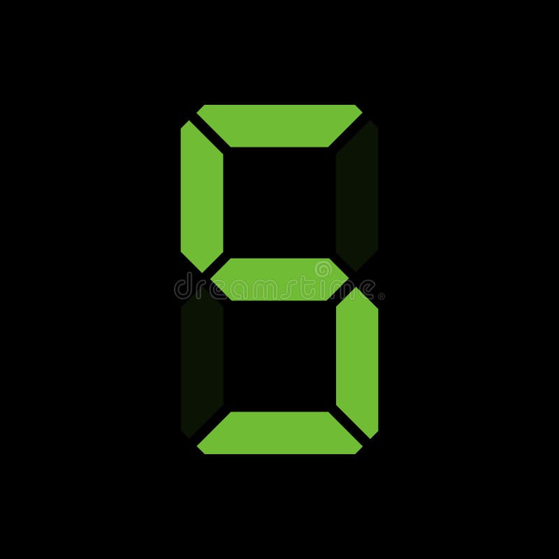 Simple Illustration of Digital Number. Electronic Figure of Number Five ...