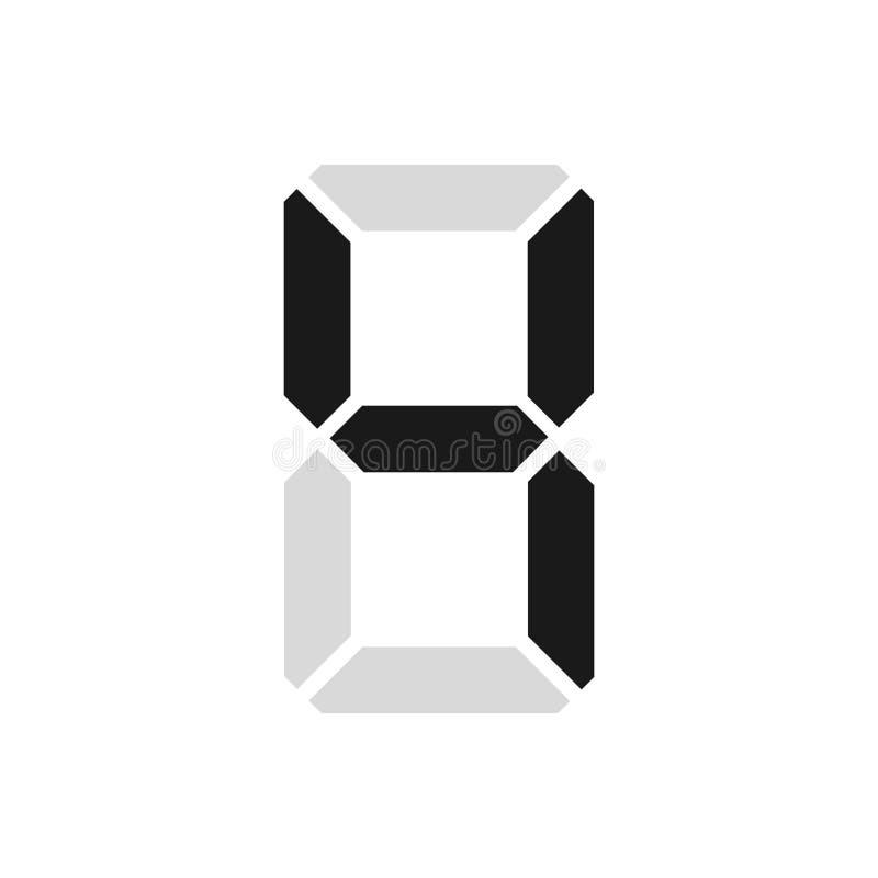 Simple Illustration of Digital Number. Electronic Figure of Number Four ...