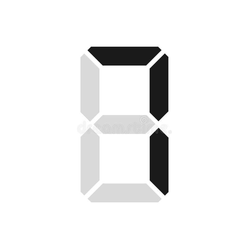 Simple Illustration of Digital Number. Electronic Figure of Number ...
