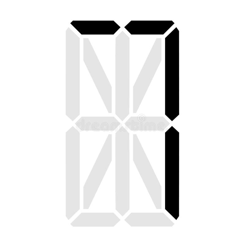 Simple Illustration of Digital Number. Electronic Figure of Number ...