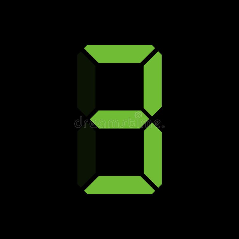 Simple Illustration of Digital Number. Electronic Figure of Number ...