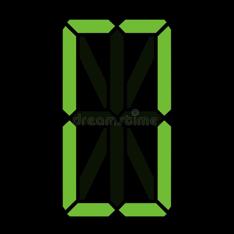 Simple Illustration of Digital Number. Electronic Figure of Number Zero ...