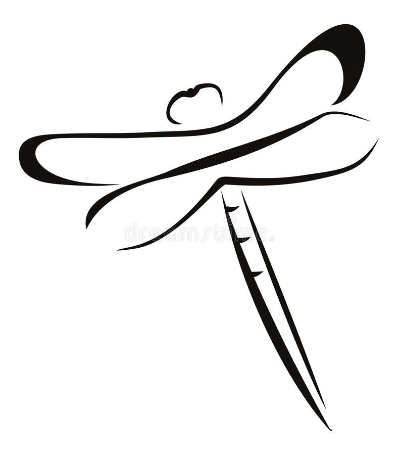 Dragonfly at Artistic Sketch Stock Vector - Illustration of icon ...