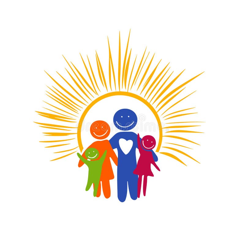A Simple Illustration of a Family Together. Vector Stock Vector ...