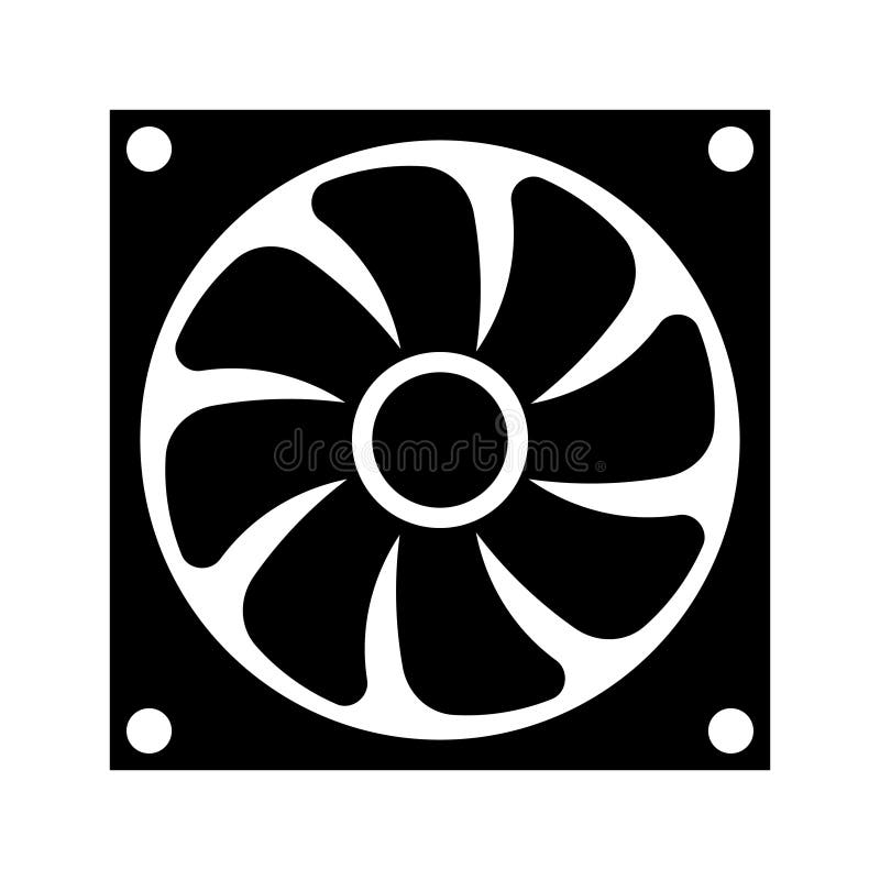 Simple Illustration of Fan or Cooling System Personal Computer ...