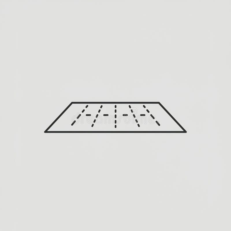 A Simple Illustration Features a Trapezoidal Shape with Dashed Lines ...