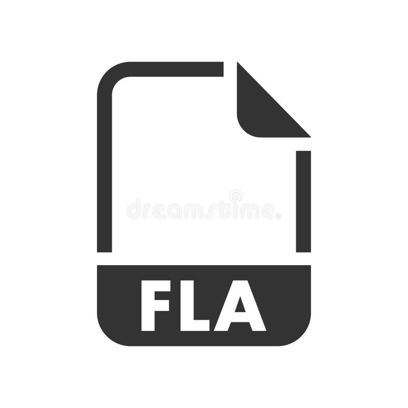 FLA File format icon stock vector. Illustration of extension - 175123082