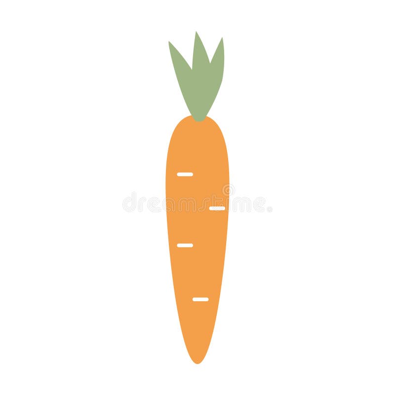 Simple Illustration of Flat-style Carrots Stock Vector - Illustration ...