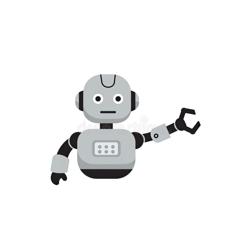 There is a Robot that is Pointing To Something Stock Vector ...