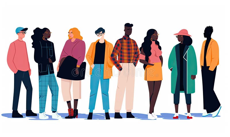 Simple Illustration of Group of People Walking Together Creating Using ... Simple Illustration of Group of People Walking Together Creating Using ...