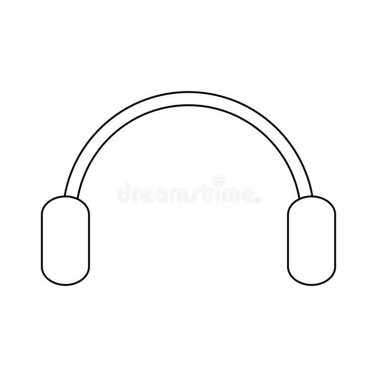 Simple Illustration of Headphones Personal Computer Component Icon ...