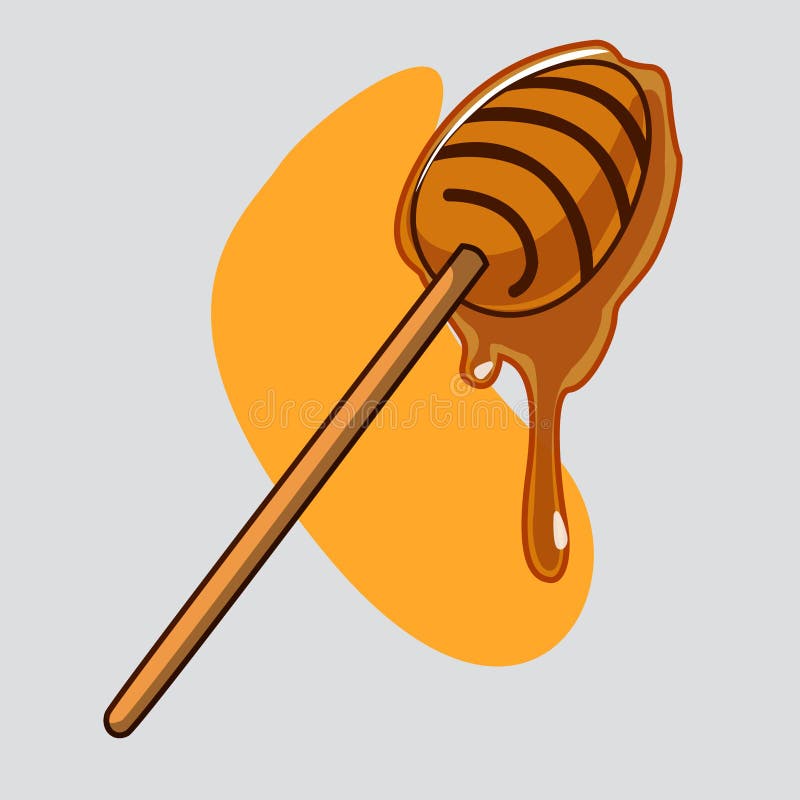 Simple Illustration of Honey Vector Stock Vector - Illustration of ...