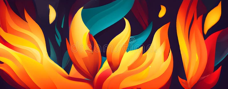 Simple Illustration of a Hot Red Fire with Flames, Great for Wallpaper ...