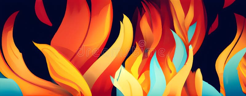 Simple Illustration of a Hot Red Fire with Flames, Great for Wallpaper ...