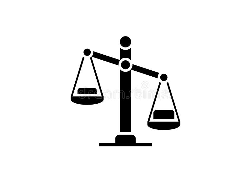 Imbalance Concept. Simple Illustration in Black and White. Stock Vector ...