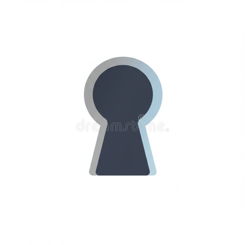 A Simple Illustration of a Keyhole, Featuring a Dark, Rounded Top and ...