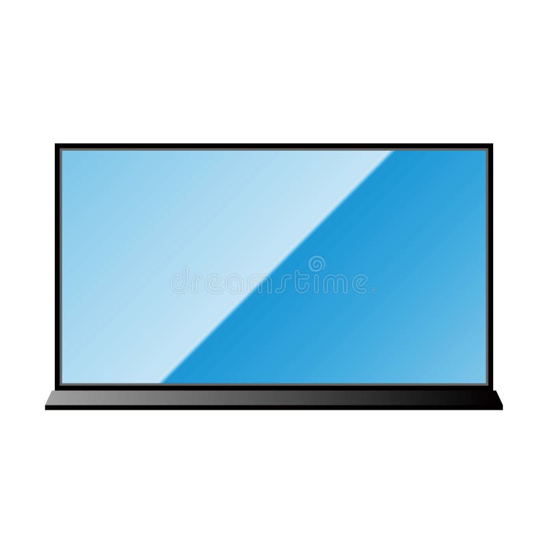 Simple Illustration _ Large TV Stock Illustration - Illustration of ...