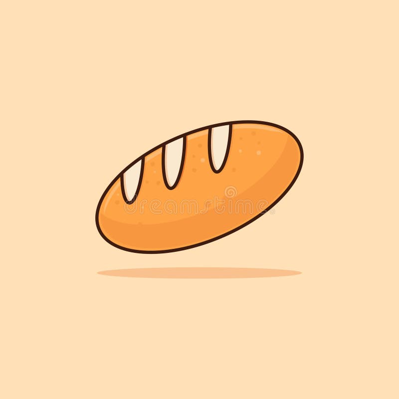 Simple Illustration of a Loaf of Bread Stock Illustration ...