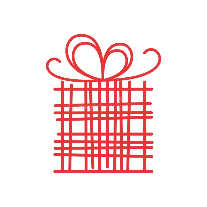 Square Line Gift / Present Logo Stock Vector - Illustration of concept ...