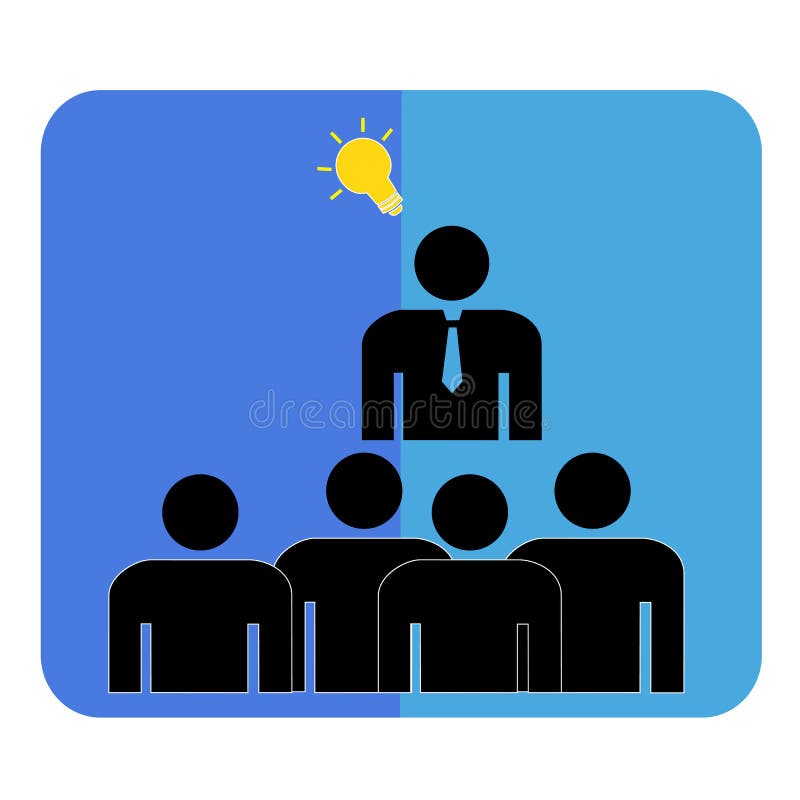 Simple Illustration, Man - Share His Idea Stock Vector - Illustration ...