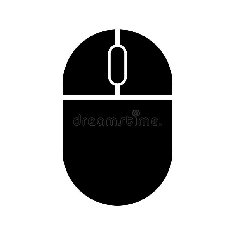 Simple Illustration of Mouse Personal Computer Component Icon Stock ...