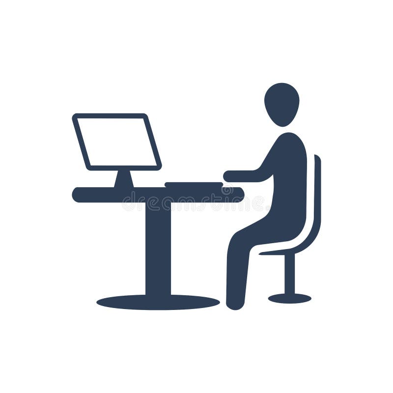 Office Work Icon stock illustration. Illustration of working - 158395266