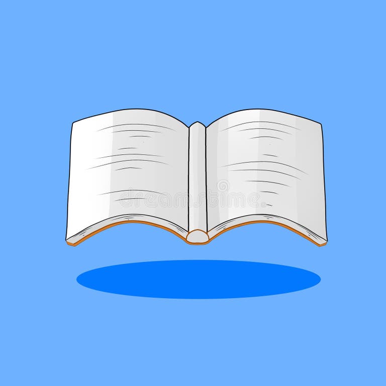 Simple Illustration of an Open Book Stock Illustration - Illustration ...