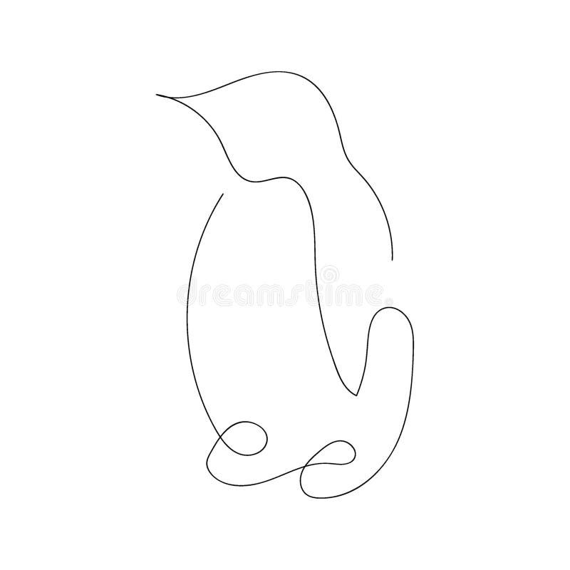 Linear Draw Penguin Illustration Stock Illustrations – 112 Linear Draw ...