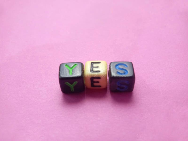Simple Illustration Photo for Yes or Accept, Made from Black Plastic ...