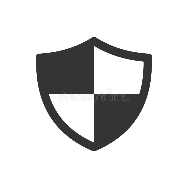 Protection shield icon stock vector. Illustration of symbol - 129166279