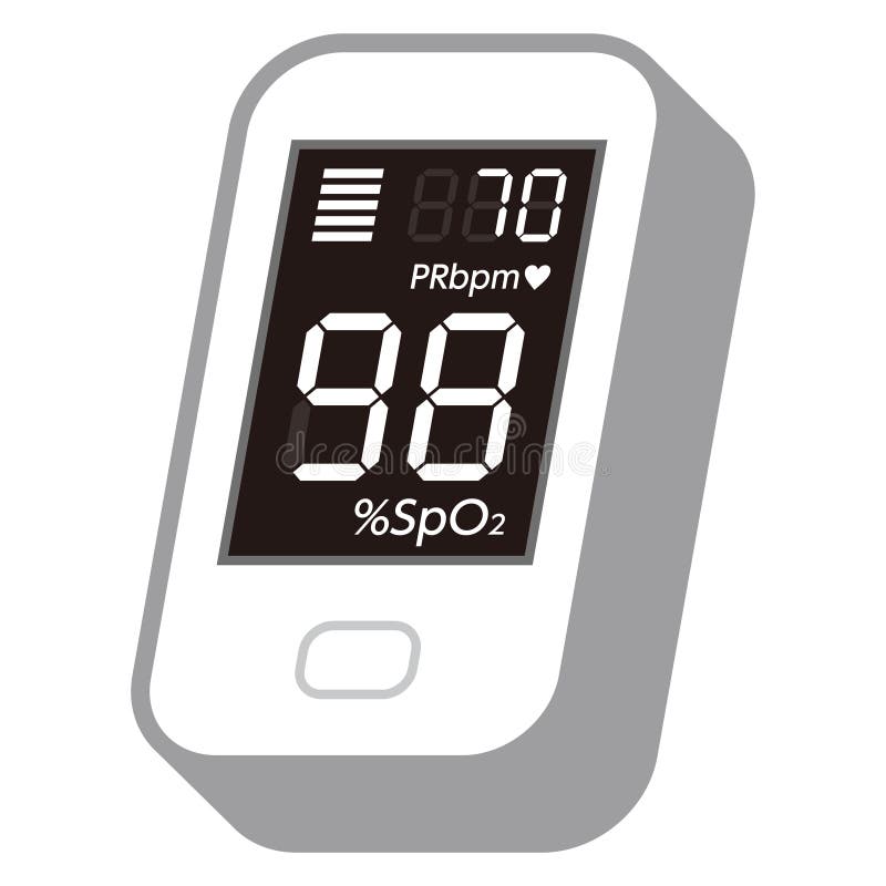 Simple Illustration of Pulse Oximeter Stock Vector - Illustration of ...