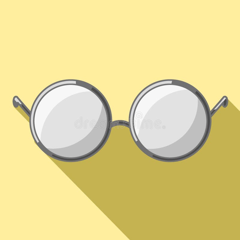 Simple Illustration of a Retro Pair of Glasses Stock Illustration ...