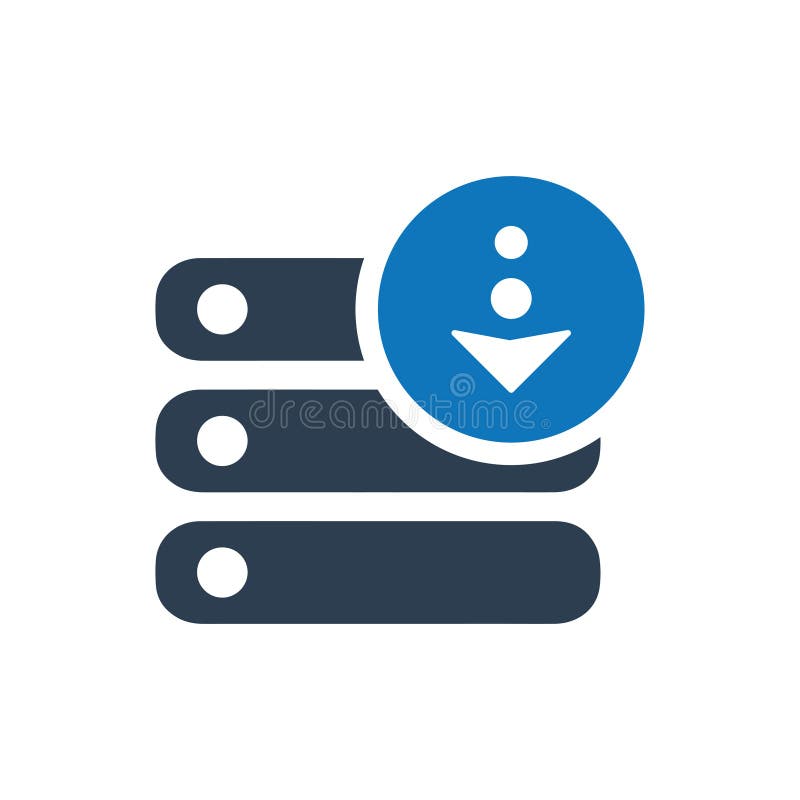 Server download icon stock vector. Illustration of symbol - 123949945