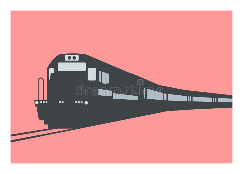 Simple Train Engine Silhouette