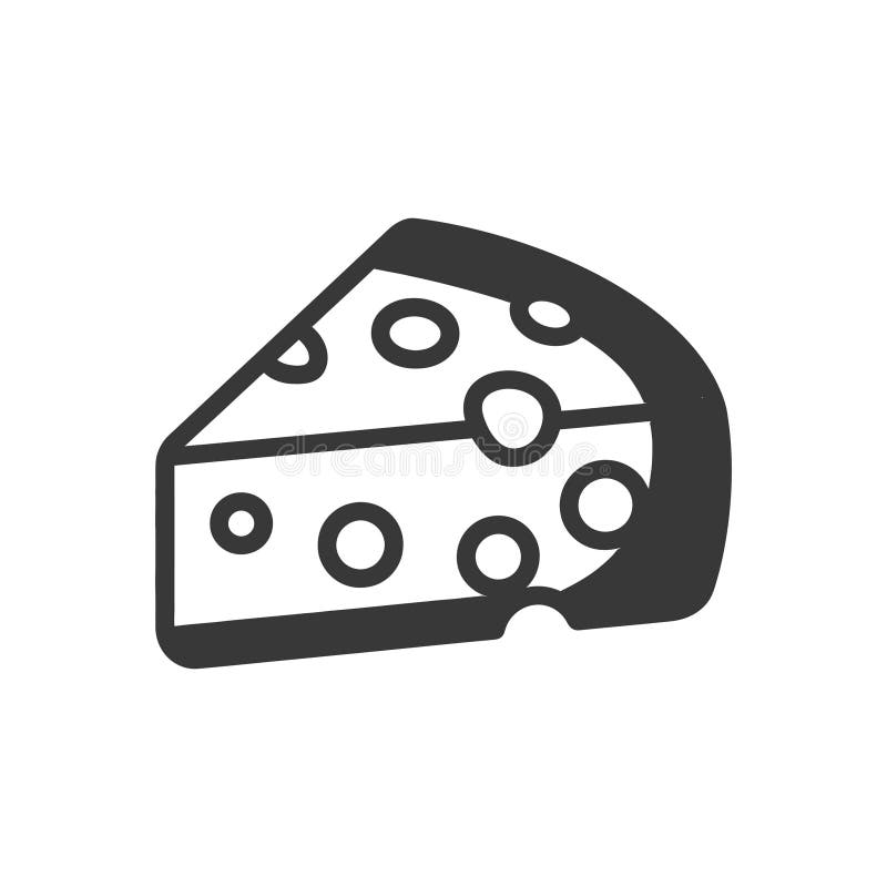 A Simple Illustration of a Slice of Cheese Stock Vector - Illustration ...