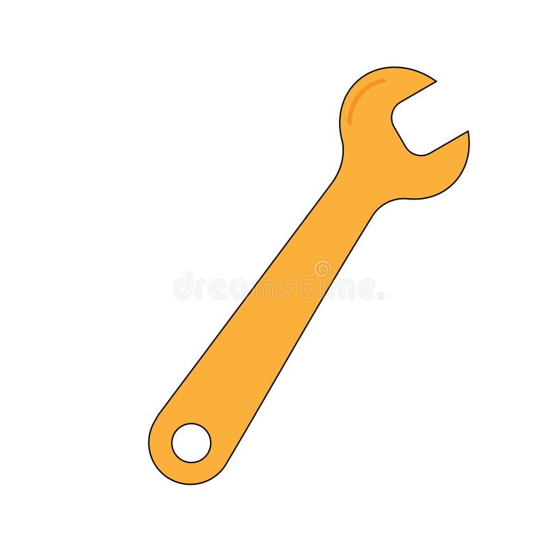Simple Illustration of Spanner Icon for Apps and Websites Concept of ...