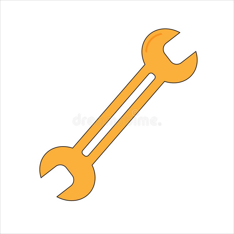 Simple Illustration of Spanner Icon for Apps and Websites Concept of ...