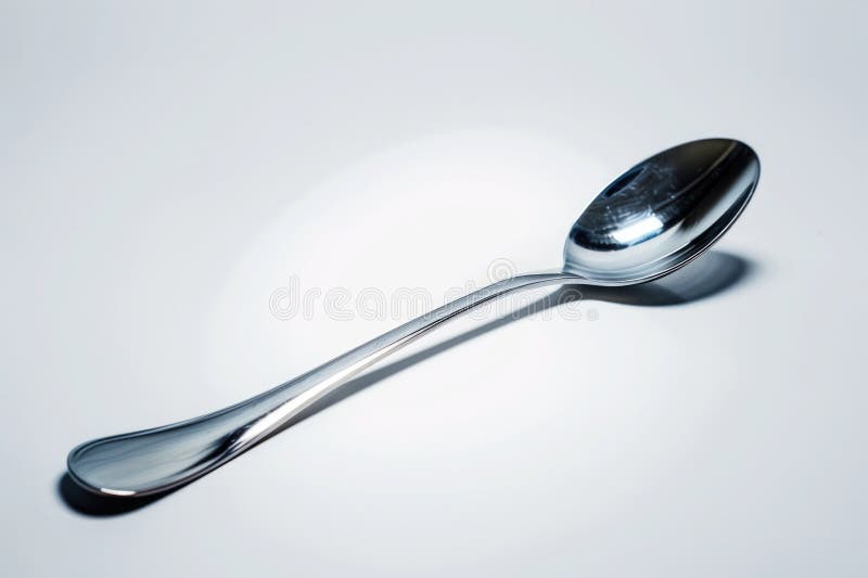 A Simple Illustration of a Spoon on a White Background with a Subtle ...