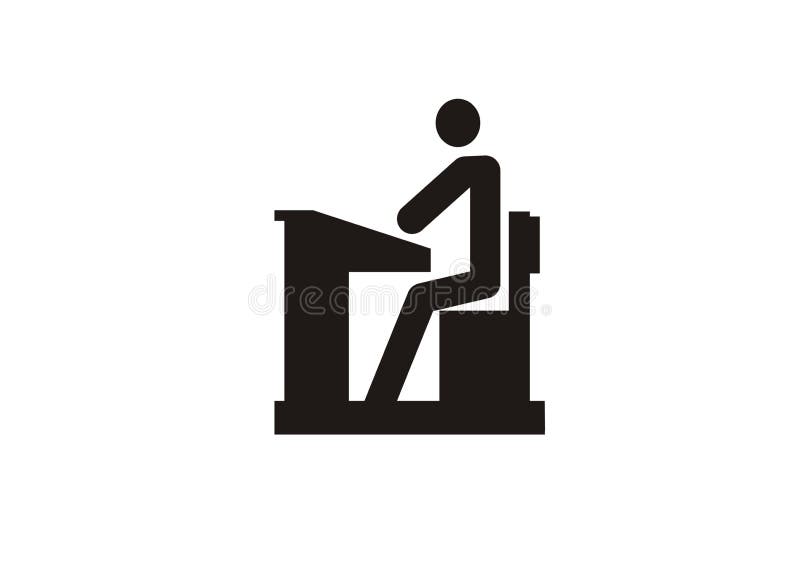 Study Activity. Simple Illustration in Black and White. Stock Vector ...