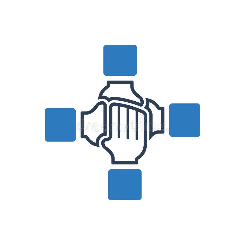 Team Work Icon stock illustration. Illustration of union - 158395439