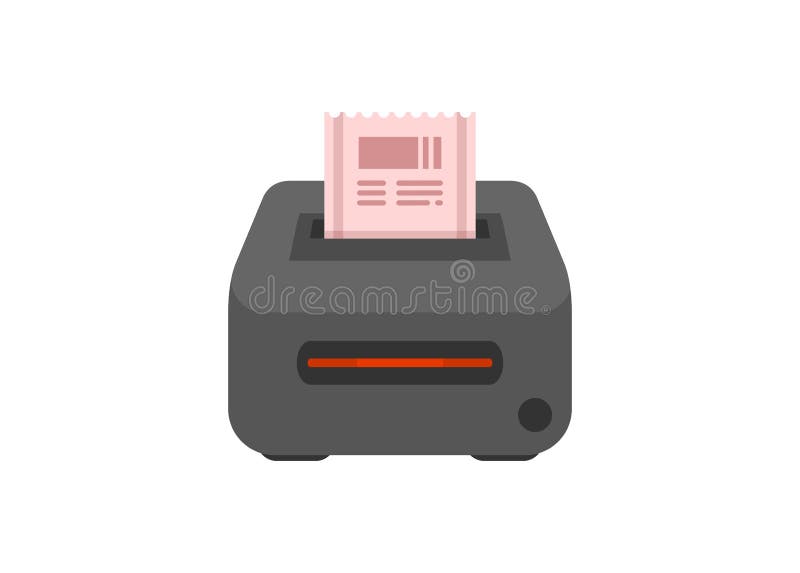 Thermal Printer Multi Color Icon. Simple Glyph, Flat Vector of Print ...